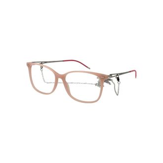 HUGO BOSS Rechteckige Vollrand-Brille mit Brillenband - - Accessories - Damen - Beige - ONE SIZE