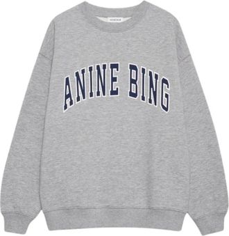 Anine Bing Homme, Sweatshirts et sweats &agrave; capuche, Gris, Taille: XS Sudadera Spencer logo