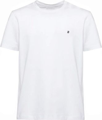 Dondup Homme, Tops, Blanc, Taille: M Crew Neck T-Shirt