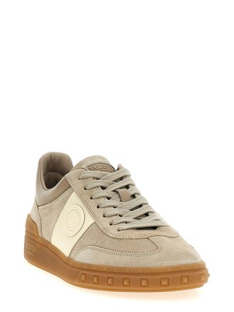 Valentino Garavani Womens Beige Calfskin Low Top Sneakers