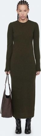 AllSaints Erith Kleid in tiefem Khaki-Gr&uuml;n