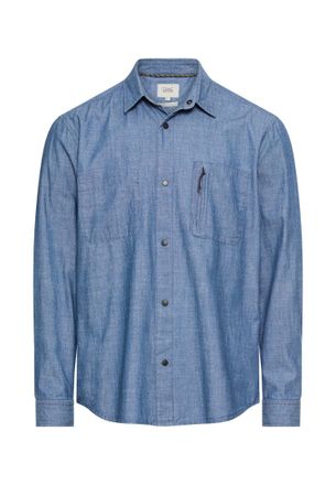 Camel Active Herren Langarm Hemd aus Reiner Baumwolle Blau, Menswear-XXL