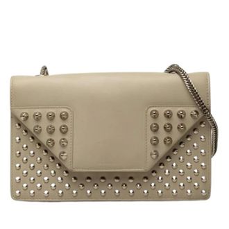 Saint Laurent Sac bandouli&egrave;re vintage clout&eacute; doccasion - Femme - Pre-owned - Beige - Taille: ONE Size