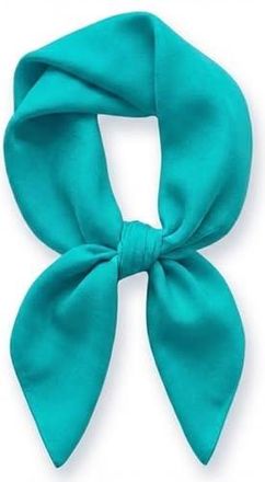 TigerTie Foulard pour femme uni - Dimensions du foulard 60 x 60 cm - 100% coton, turquoise, Taille unique