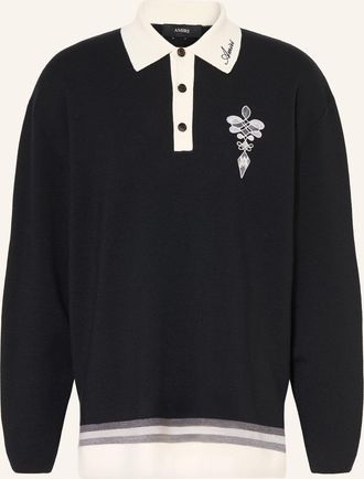 Amiri Amiri Strick-Poloshirt schwarz