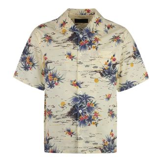 Prada Kurz&auml;rmeliges Baumwollhemd - - Shirts - Herren - Beige - S