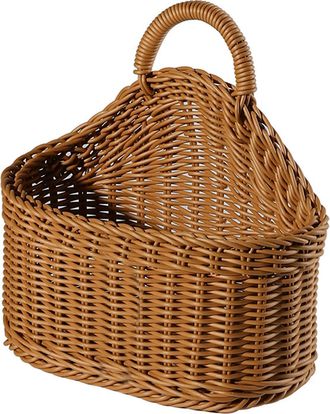 Generic Aus Jute Gewebter Hängender Aufbewahrungskorb, Korbwandkorb, Aufbewahrungskorb, Schlafzimmerküchenaufbewahrungskorb, Wandmontage-Hängeorganisator, Hän