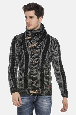 Cipo & Baxx Cardigan Strickjacke (1-tlg) mit Knopfleiste, CP215