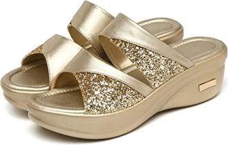 BESPORTBLE Pantoufle Compensée Pour Femme Style Poisson Élégante Semelle Épaisse Chaussures Été Décontractées