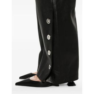 Sportmax Lambskin Leather Trousers - Black