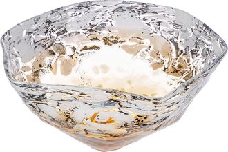 GILDE GLAS art GLAS art Schale Arte - Glas - creme, orange - &Oslash; 30cm - lebensmittelgeeignet - Geschenk f&uuml;r Frauen