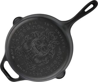 Victoria Bratpfanne Gusseisenpfanne Eingebrannte 25cm Day of the Dead La Catrina, f&uuml;r Grill, Backofen, Induction, Gas, Cast Iron Skillet Toxic Free Non-Stick K