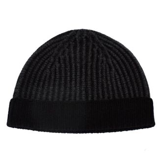 04651/ Beanie mit Umschlag - - Accessories - Herren - Schwarzk - ONE SIZE