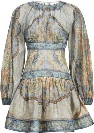 Zimmermann Robe ballon &agrave; imprim&eacute; en coton et soie m&eacute;lang&eacute;s