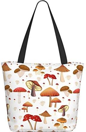 AOOEDM Le sac &agrave; provisions pour dames aux champignons vari&eacute;s 13x11x7in.Le cadeau parfait pour la Saint-Valentin.Cest de la Saint-Valentin pour maman, fille, 