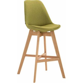 Clp Tabouret avec cadre en bois clair et siège recouvert de différentes couleurs tissu colore : VERT