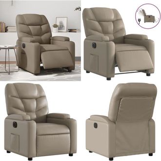 vidaXL Vidaxl - Relaxsessel Elektrisch Cappuccino-Braun Kunstleder - Fernsehsessel - Relaxsessel - Elektrischer Stuhl - Bequeme Lounge - Lederlook - Home &