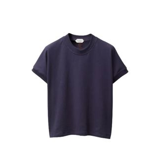 Versace T-Shirt aus besticktem Stretch-Baumwolljersey - - Tops - Herren - Blau - M