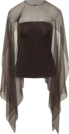 Alberta Ferretti Femme, Blouses et Chemises, Brun, Taille: 40 FR Camicia Jersey