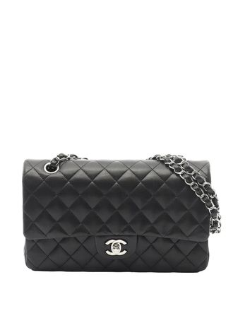 Chanel 2010-2011 Medium Classic Lambskin Double Flap shoulder bag - Schwarz