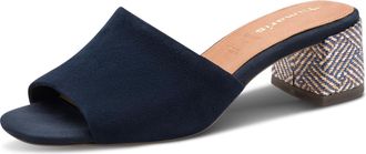 Tamaris Damen Pantoletten, Frauen Clogs, Pantoletten,TOUCHit-Fu&szlig;bett,feminin,Heart and Sole,Lifestyle,modisch,klassisch,rot,Navy Suede,37 EU