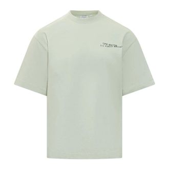 Off-white Homme, Tops, Vert, Taille: 2XS Mint Type Arrow Cotton T-Shirt