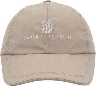 Brunello Cucinelli unisex, Accessoires, Beige, Taille: M Casquette de baseball logotyp&eacute;e