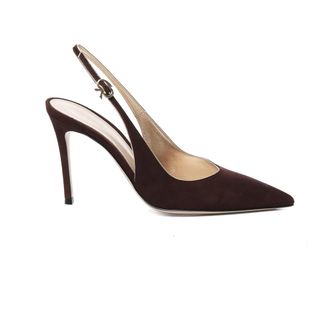 Gianvito Rossi Braune Wildleder Stiletto Absatz Schuhe - - Shoes - Damen - Braun - 37 1/2 EU