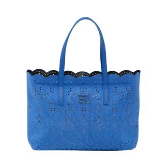 Ermanno Scervino Perforierte Einkaufstasche - - Bags - Damen - Blau - ONE SIZE