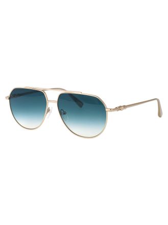 Longchamp LO174S Gradient Lens Aviator Sunglasses - Gold