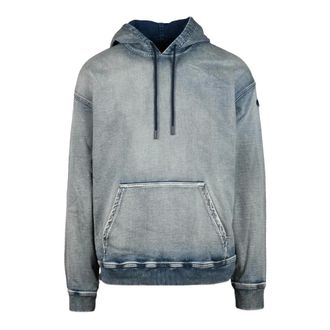 Diesel Homme, Sweatshirts et sweats à capuche, Bleu, Taille: L Sweat en mélange de coton