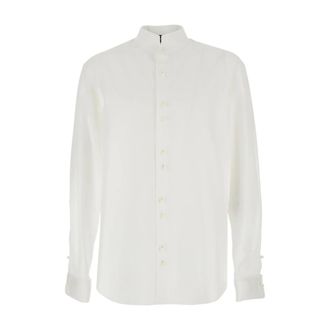 Emporio Armani Klassisches Hemd aus Baumwolle mit Kragen - - Shirts - Herren - Wei&szlig; - XL