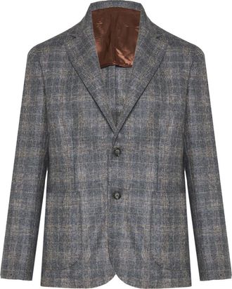 Barba Homme, Vestes, Gris, Taille: L Veste en laine avec 2 boutons