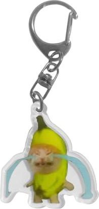 Generic Porte-cl&eacute;s en forme de chat - Porte-cl&eacute;s en acrylique 2D amusant avec cordon pour sac &agrave; main, portefeuille, d&eacute;coration de sac d&eacute;cole, Porte-cl&eacute;s en fo