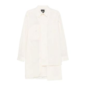 Yohji Yamamoto Homme, Chemises, Blanc, Taille: L Chemise en coton adaptatif