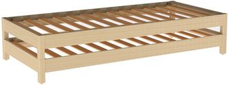 TERRE DE NUIT Terre De Nuit - 2 Lits empilables 90x200 cm en bois massif naturel