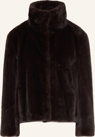 Max Mara Kunstfell-Jacke Crea braun