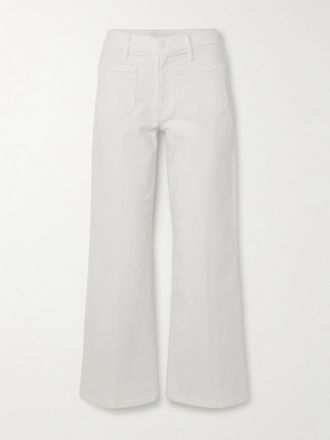 Mother Patch Pocket Maven Ankle Mid-rise Straight-leg Jeans - White