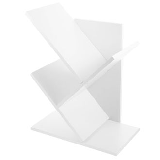 BESTONZON Baum Design Schreibtisch B&uuml;cherregal 3 Lagig aus Robustem Material Wei&szlig;er Buch Organizer f&uuml;r Desktop Aufbewahrung von B&uuml;chern Schallplatten und B&uuml;robe