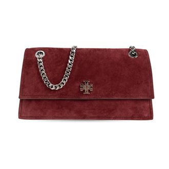 Tory Burch Kira Turnlock Wildleder Umh&auml;ngetasche - - Bags - Damen - Rot - ONE SIZE