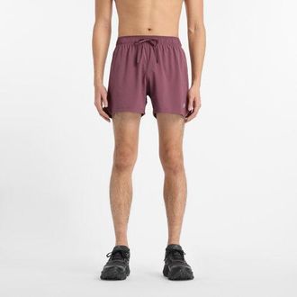 New Balance Homme RC Short 5 en Mauve, Polytissé, Taille 2XL