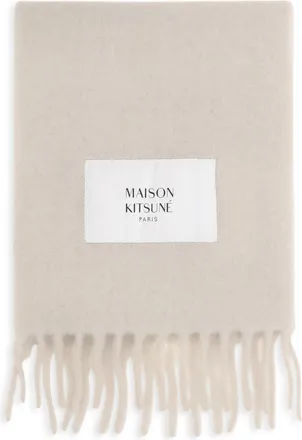 Maison Kitsun&eacute; Baby Alpaca Blend Scarf - Beige