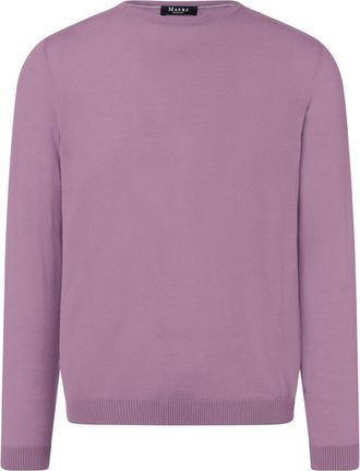 Maerz Rundhals-Pullover aus extrafeiner Merinowolle in