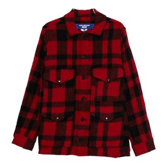 Junya Watanabe Homme, Chemises, Rouge, Taille: L Chemise Veste &agrave; Carreaux