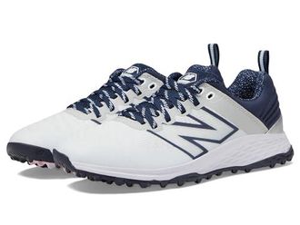 New Balance Chaussures de Golf Fresh Foam Contend V2 pour Femme, Blanc/Bleu Marine, 41.5 EU