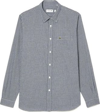 Lacoste Homme, Chemises, Bleu, Taille: XL Camicia in flanella di cotone
