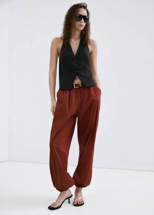 Mango Lyocell-Anzugweste schwarz - Damen - XXS - MANGO