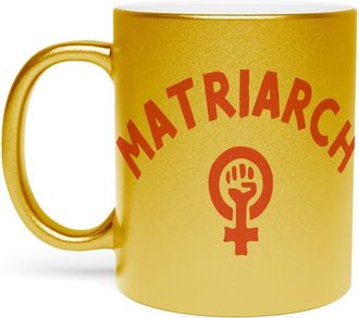 Fabulous Goldene Tasse aus verchromter Keramik - Matriarch Mom Family Feminismus - 325 ml