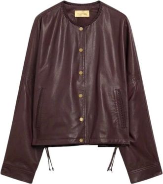 Momoni Femme, Vestes, Brun, Taille: 36 FR Bomber Jacket Courte Kaldor