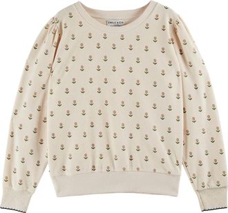 Emile Et Ida Sweat Bela Fleurs Eponge Emile et Ida